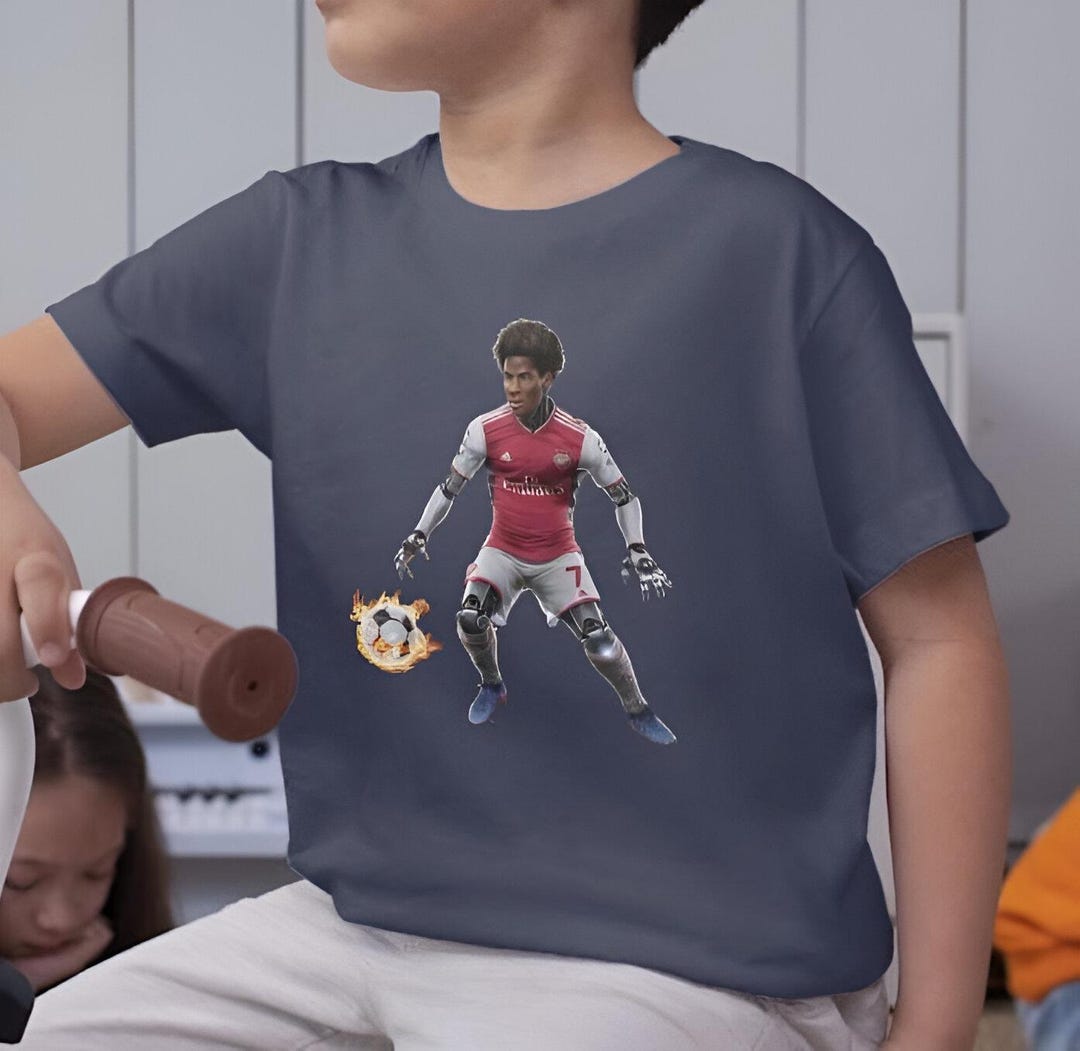 Arsenal Robot Footballer Boys Tshirt Heavy Cotton™ Tee - Etsy