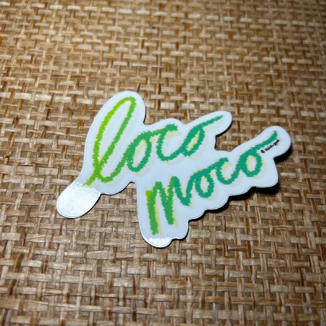 Loco Moco Vinyl Sticker retro 1990s Local Motion Inspired Design Whos ...