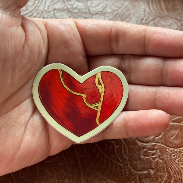 Kintsugi Heart - Etsy