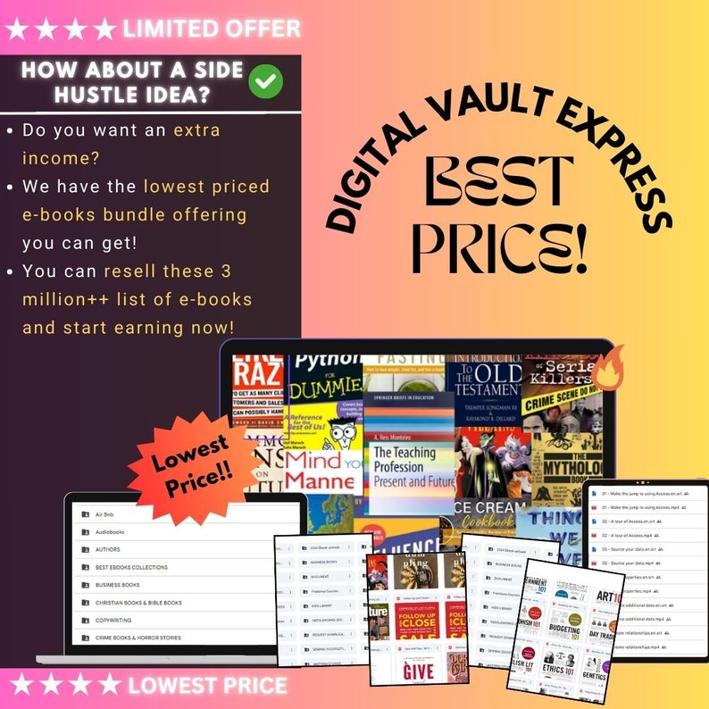 3 Million++ EBOOKS - LOWEST PRICE - Etsy