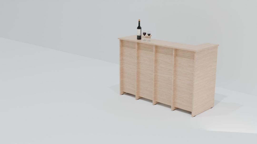 Modern DIY Bar Counter Plans: Minimalist Design (digital Download) - Etsy