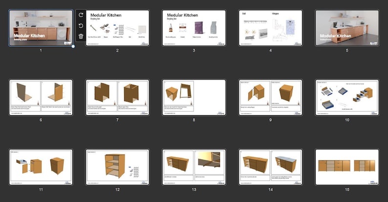 Modular Kitchen Plans: Simple DIY Woodworking Project (PDF Drawing) - Etsy