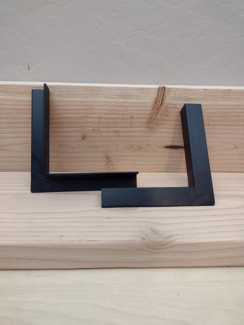 Pair of True 90 Degree Shelf Brackets, 1/8th Inch Thick, Made of Inch ...