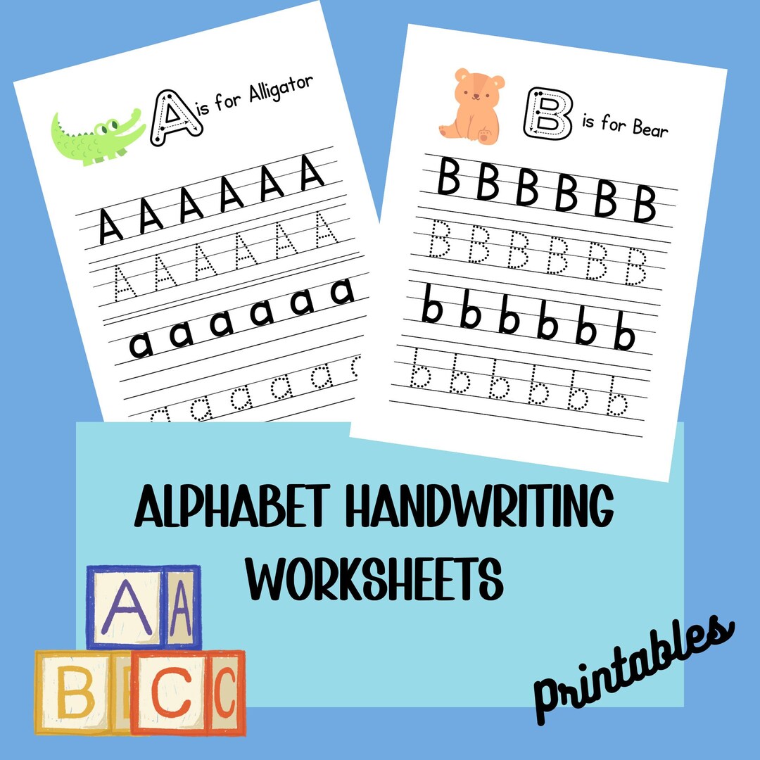 Alphabet Tracing Printables, ABC Pre-school Worksheets, Handwriting ...