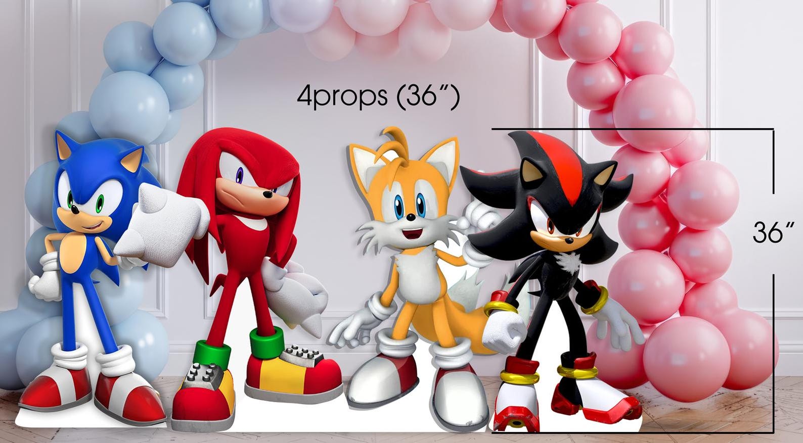 Sonic Props, Sonic Backdrop, Party Props, Shadow Cutout, Knuckles ...