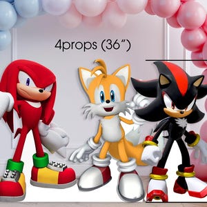 Sonic Props, Sonic Backdrop, Party Props, Shadow Cutout, Knuckles ...