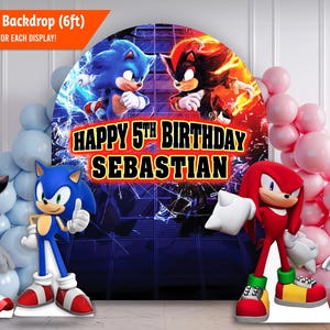 Sonic Props, Sonic Backdrop, Party Props, Shadow Cutout, Knuckles ...