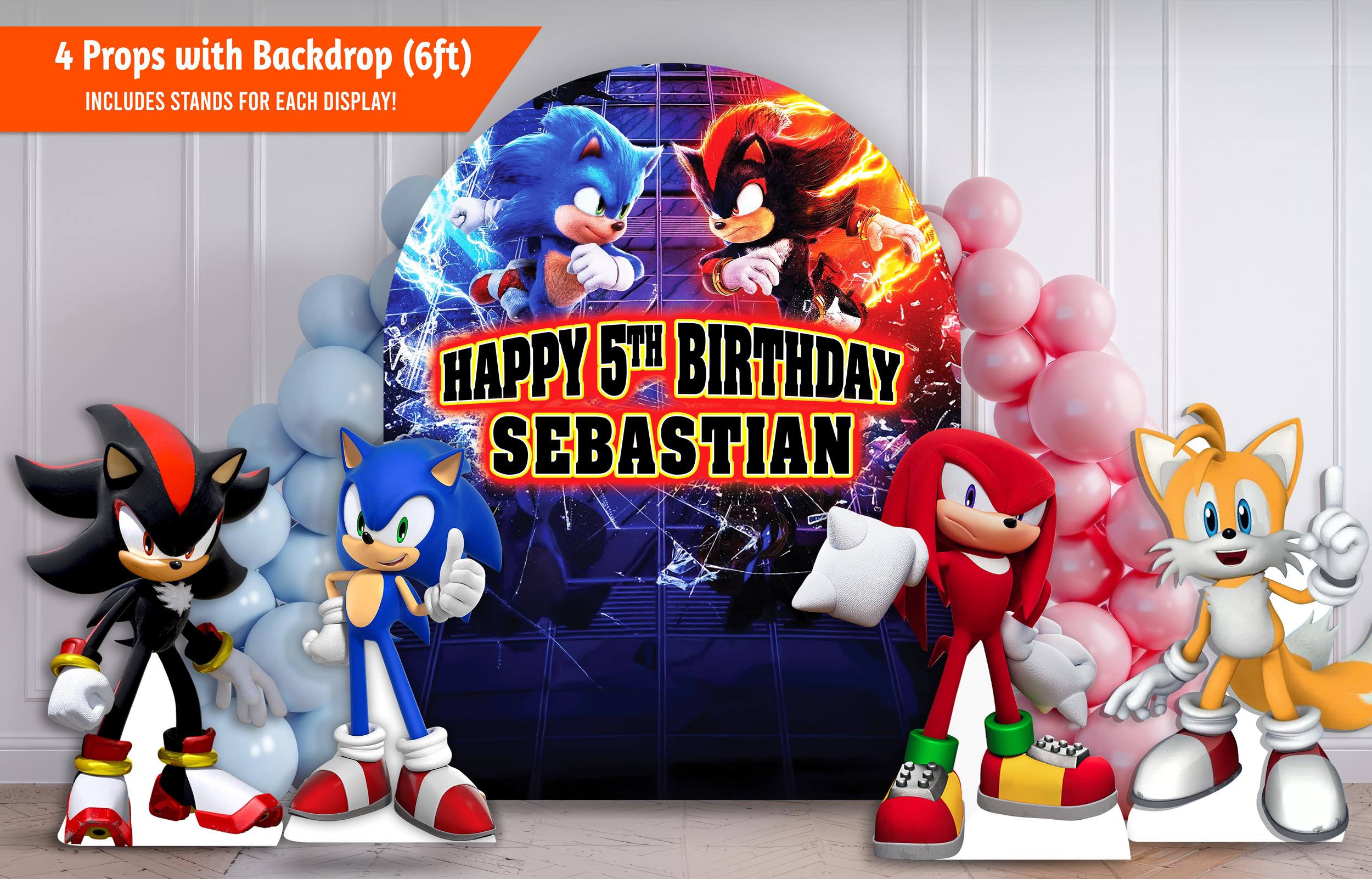 Sonic Props, Sonic Backdrop, Party Props, Shadow Cutout, Knuckles ...