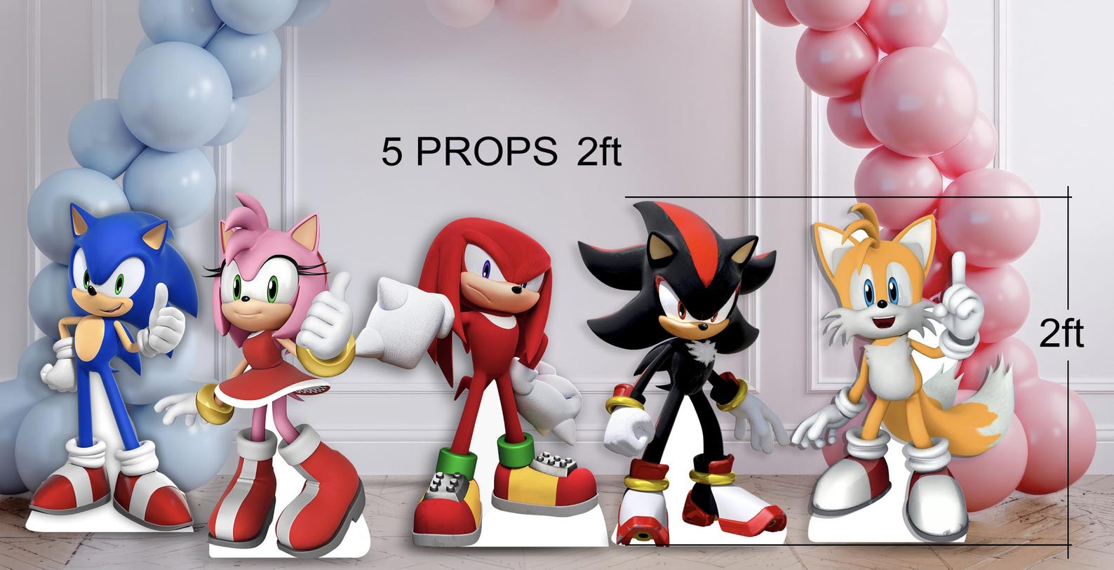 Sonic Props, Sonic Backdrop, Party Props, Shadow Cutout, Knuckles ...