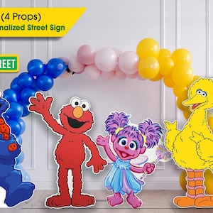 Party Props –sesame Cutouts, Birthday Decorations for Kids' Parties - Etsy