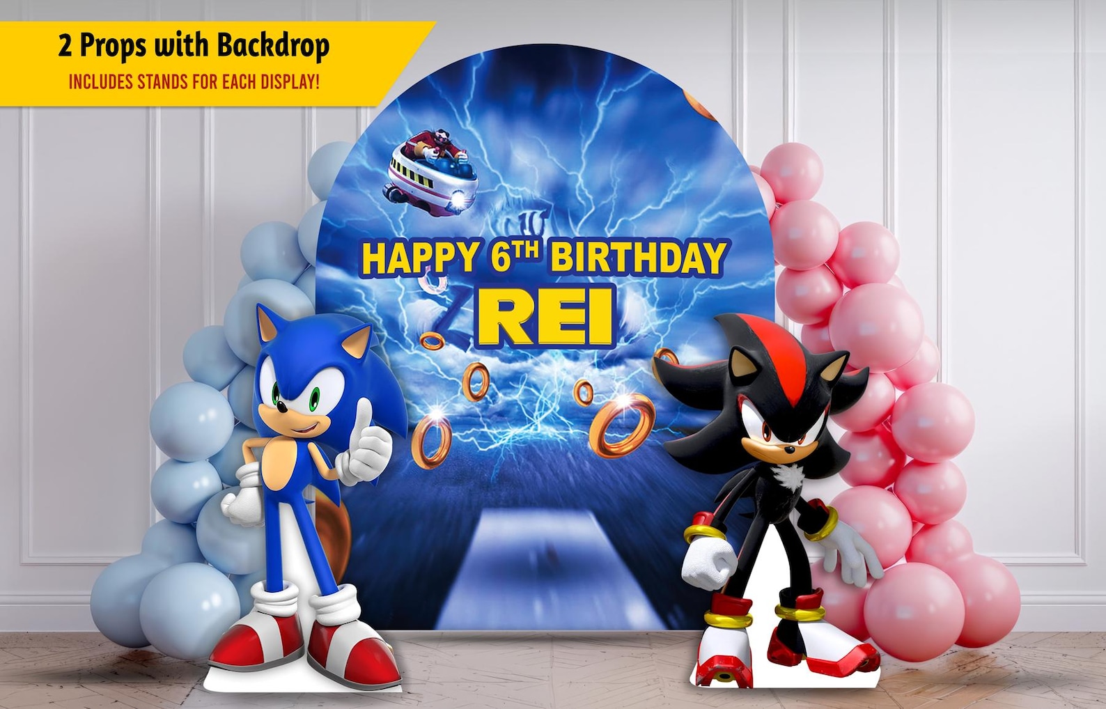 Sonic Props, Sonic Backdrop, Party Props, Shadow Cutout, Knuckles ...