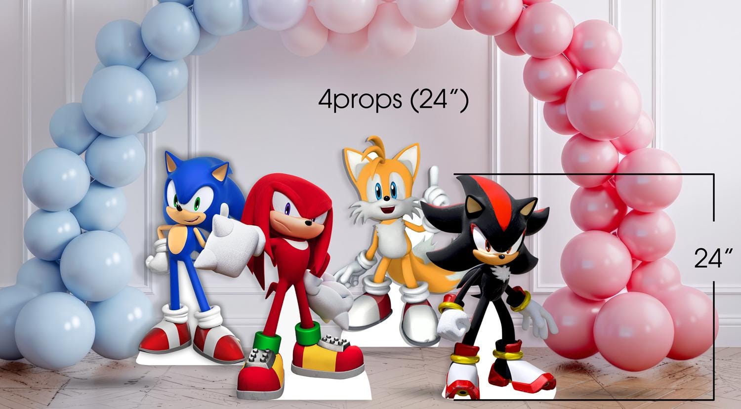 Sonic Props, Sonic Backdrop, Party Props, Shadow Cutout, Knuckles ...