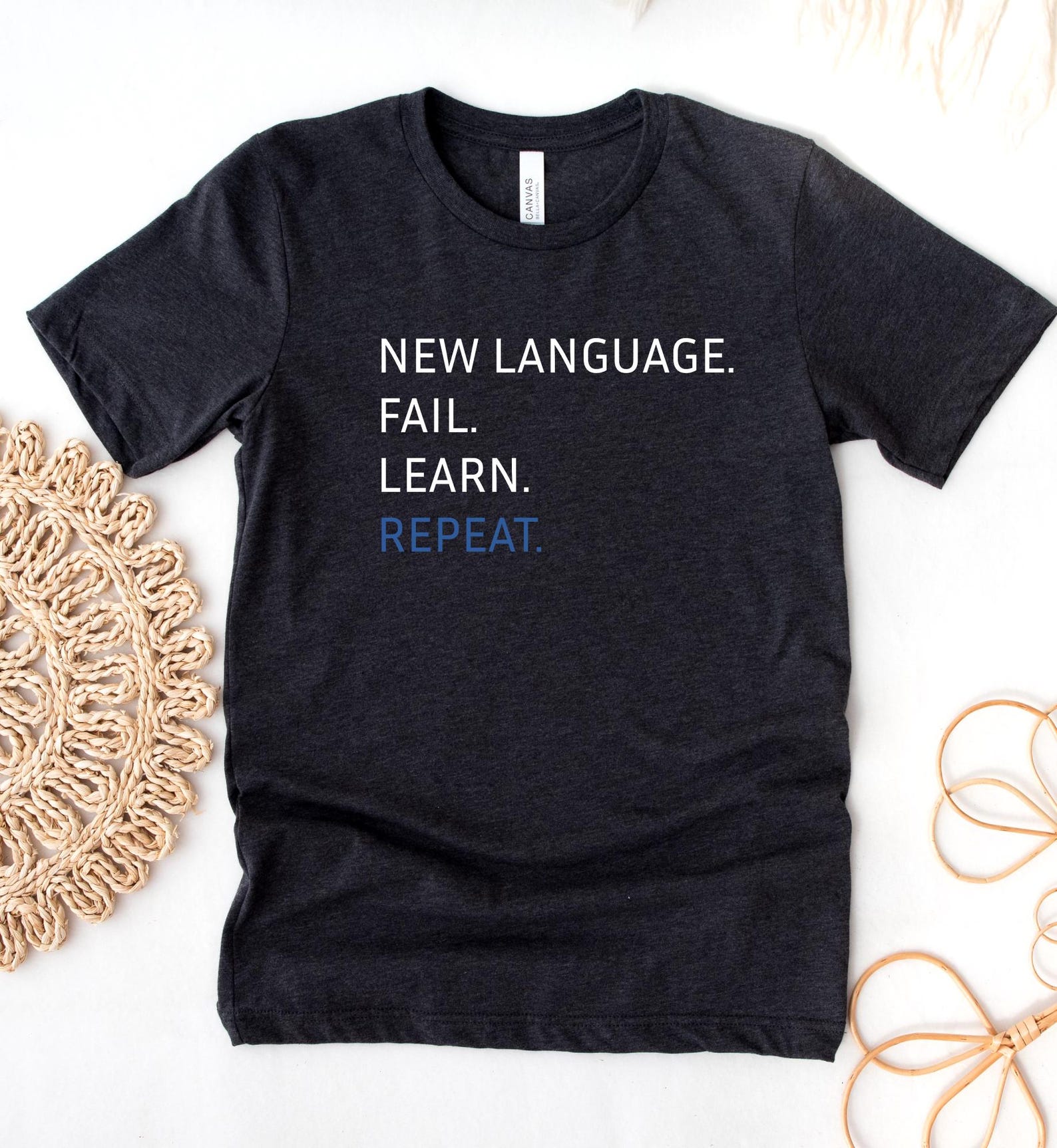 New Language Shirt, New Language Motivation Shirt, Travel Shirt ...