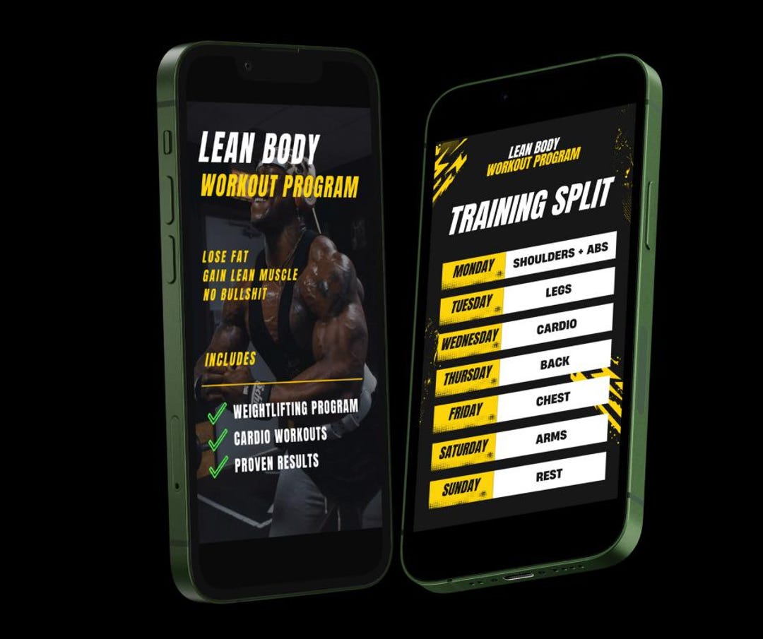 Lean Body Workout Program - Etsy