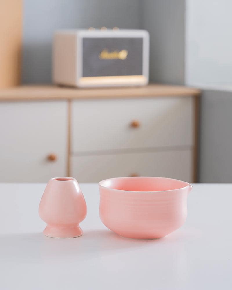 Hand-painted Plum Blossom Ceramic Matcha Set Matcha Bowl Set With Spout ...