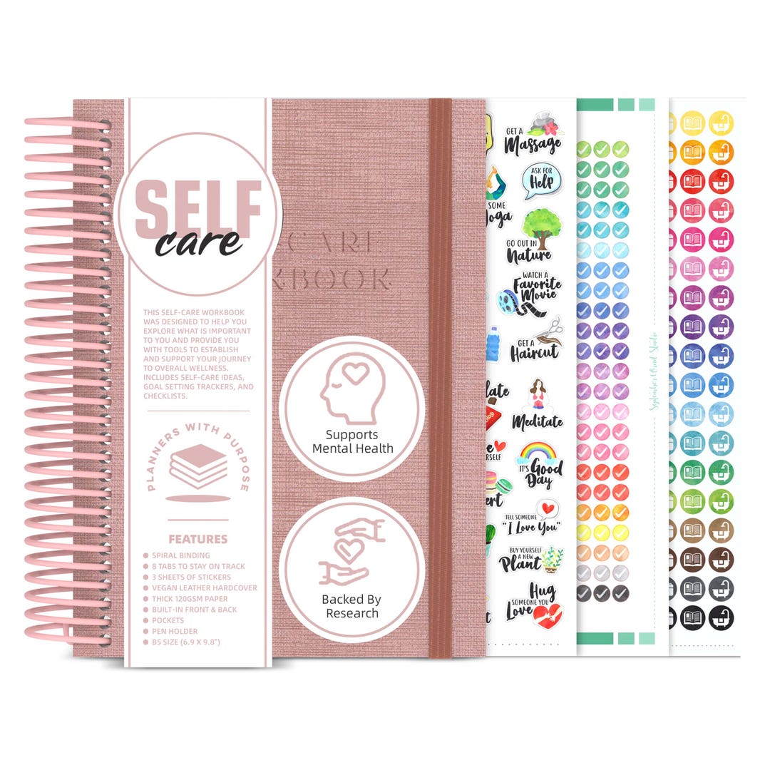 Self-care Journal: 90-day Guided Wellness Planner With Stickers - Etsy