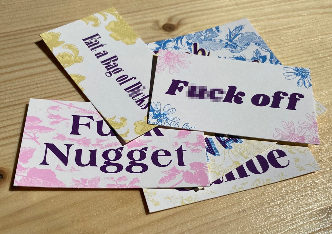 Passive Aggressive Notes Obscene Cursing Put Down Cards : Version 1 - Etsy