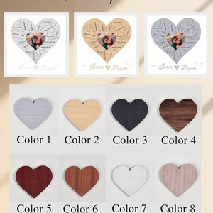 Personalized Heart Puzzle With Photo Frame,custom Photo Wooden Puzzle ...