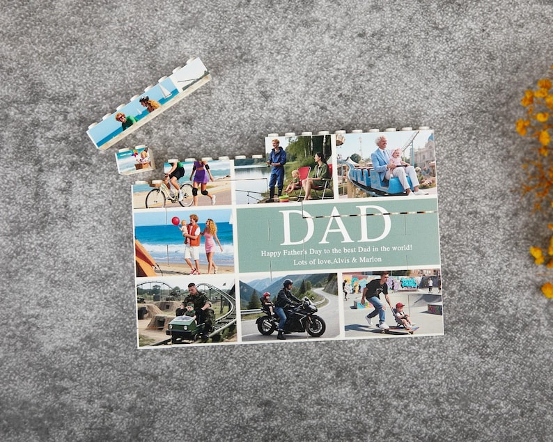 Custom Photo Puzzle Blocks, Lego-compatible Gift for Him, Personalized ...