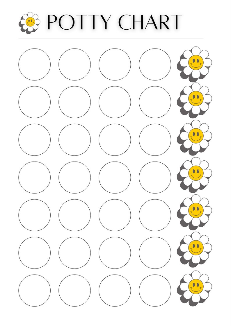 Potty Training Chart, Reward Templates Potty Introduction, Toddler ...
