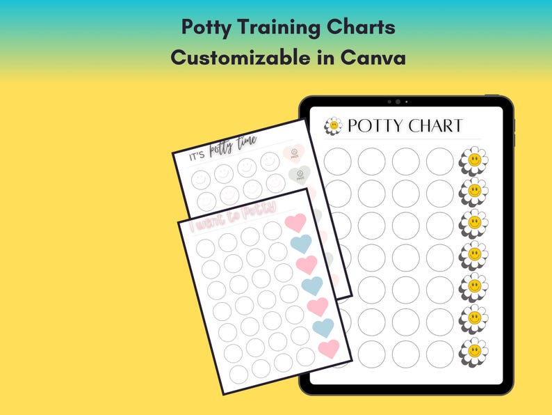 Potty Training Chart, Reward Templates Potty Introduction, Toddler ...