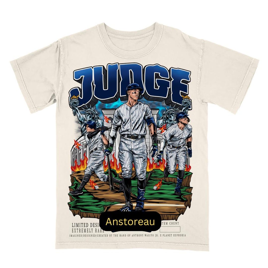 Vintage 90s Aaron Judge Shirt Homage Retro Classic Graphic Tee Bootleg ...