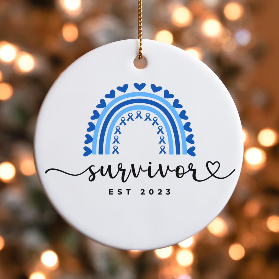 Colon Cancer Survivor Gift Custom Cancer Survivor Gift Blue Colon ...