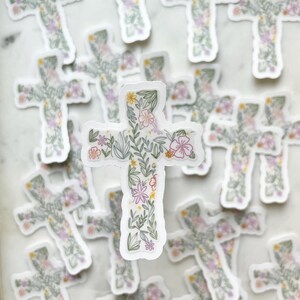 Cross Sticker Jesus Stickers Bible Stickers Christian Stickers Water ...