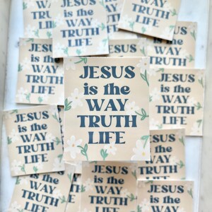 Jesus is the Way Truth Life Jesus Stickers Bible Stickers Christian ...