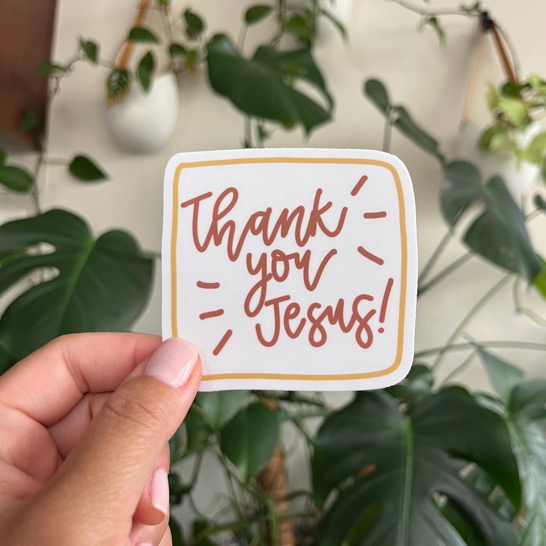 Thank You Jesus Sticker Jesus Stickers Bible Stickers Christian ...