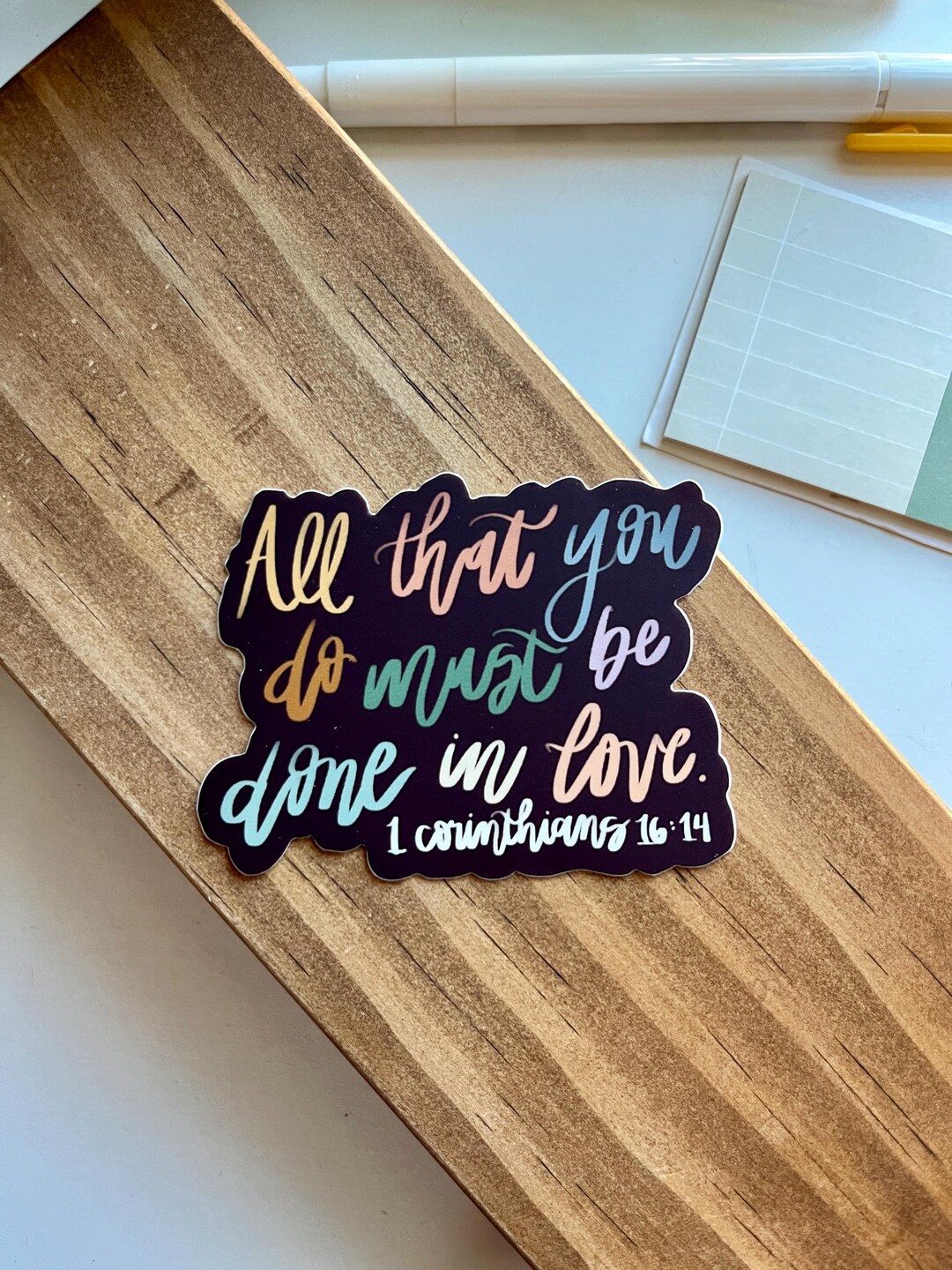 1 Corinthians 16:14 Sticker Jesus Stickers Bible Stickers Christian ...