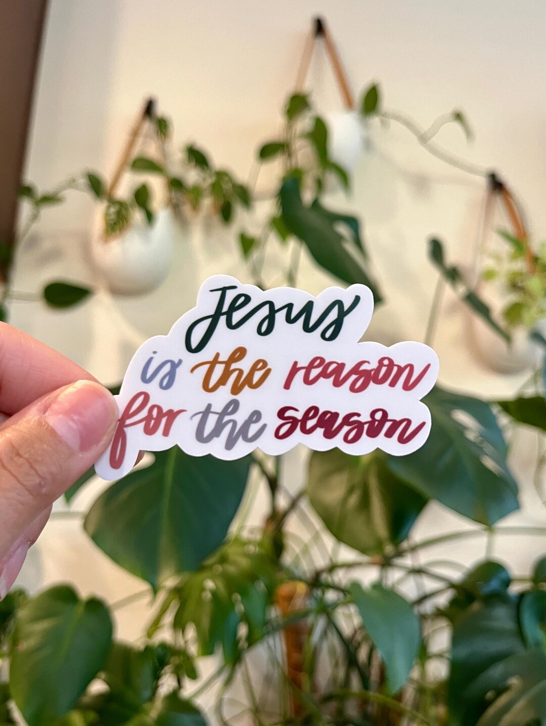 Jesus is the Reason Sticker: Waterproof Christian Christmas Sticker - Etsy