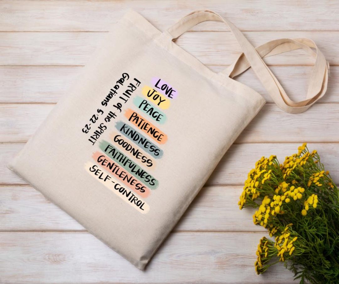 Fruit of the Spirit Christian Tote Bag Christian Gift Bible Verse Gifts ...