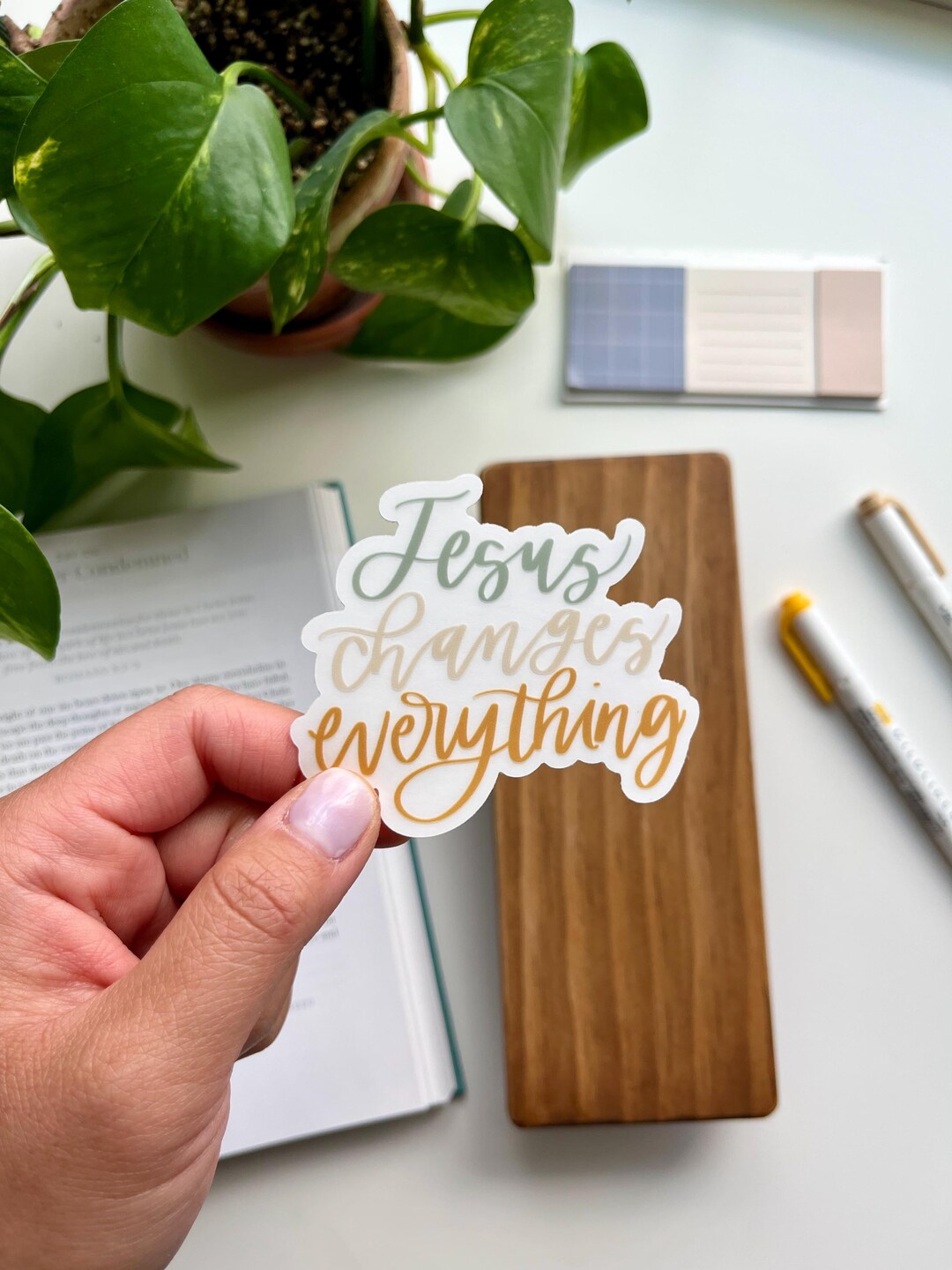 Jesus Changes Everything Sticker Jesus Stickers Bible Stickers Christian Stickers Clear Stickers ...