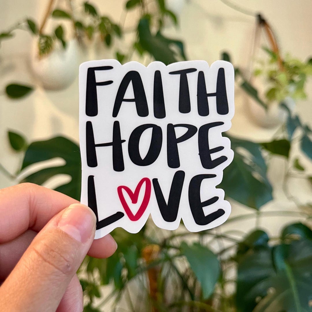 Faith Hope Love Christian Stickers Jesus Stickers Bible Stickers God ...
