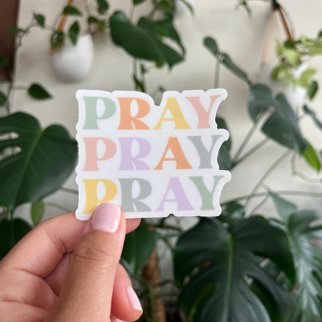 Pray Sticker Jesus Stickers Bible Stickers Christian Stickers Water ...