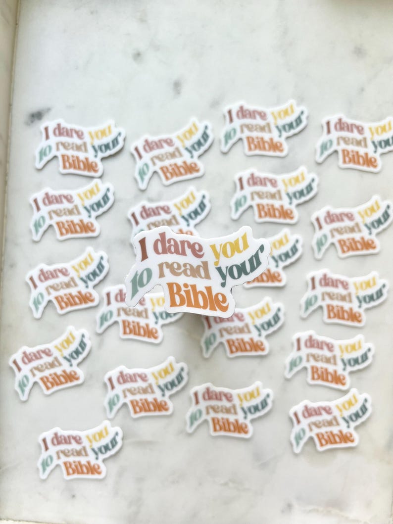 I Dare You to Read Your Bible Sticker: Waterproof Christian Decal - Etsy