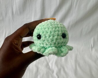 Lime Green Octopus Plushie Cute Unique Handmade Accessory - Etsy