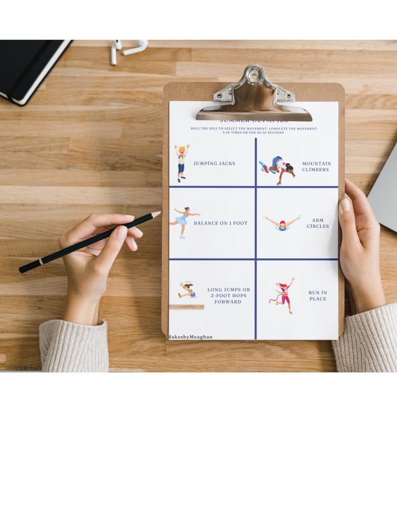 Gross Motor Olympic Movement Dice for Kids Therapy, Balance, Motor ...