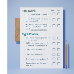 Independent Kids and Teens After School Checklist: Boost Executive ...