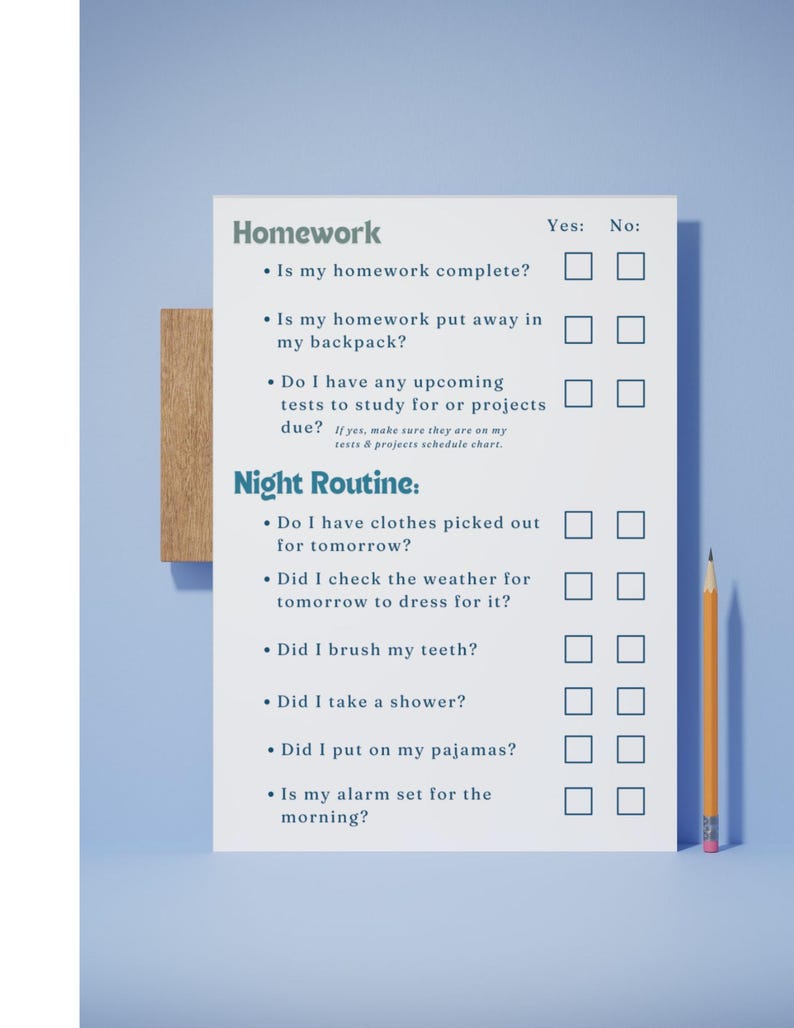 Independent Kids and Teens After School Checklist: Boost Executive ...