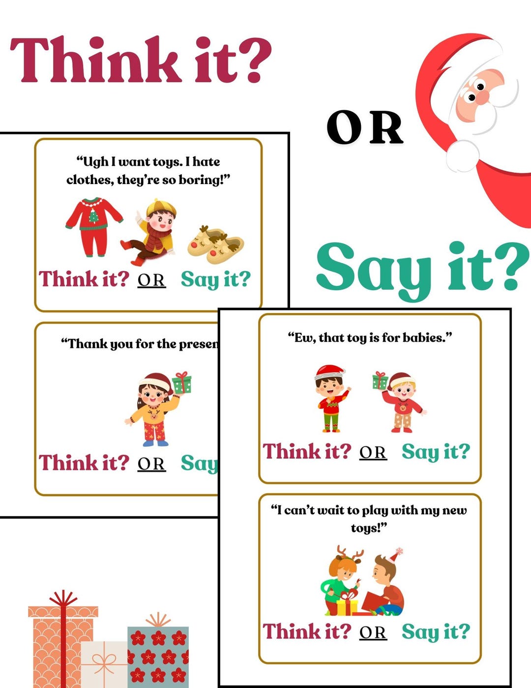 Christmas Emotional Regulation & Social Skills Activities | Holiday ...