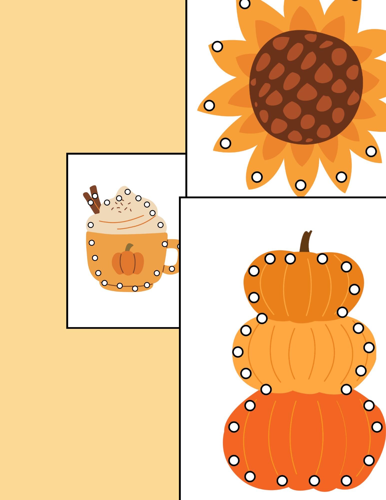 Fall Hole Punch Worksheets for Kids - Hand Strength & Fine Motor Skills ...