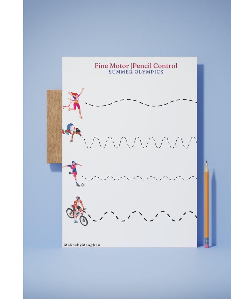 Summer Olympics Skills Pencil Control Bundle: Fine Motor, Visual Motor ...