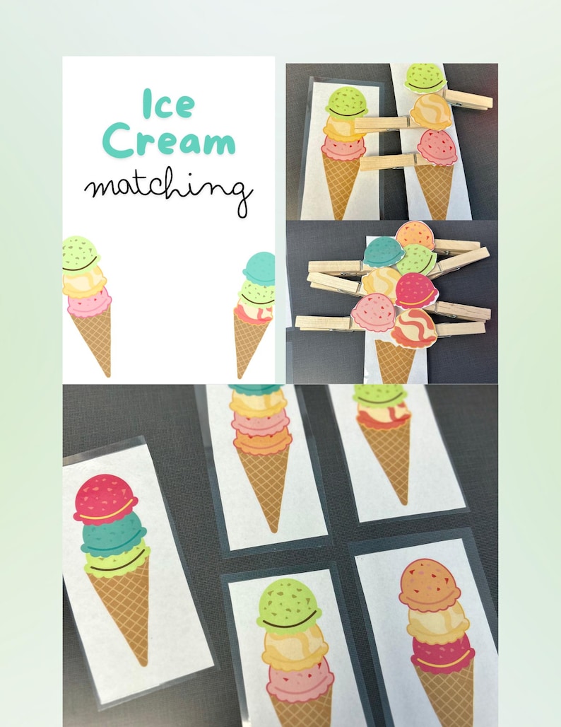 Visual Perceptual Skills Ice Cream Cone Assembly Activity Fun ...