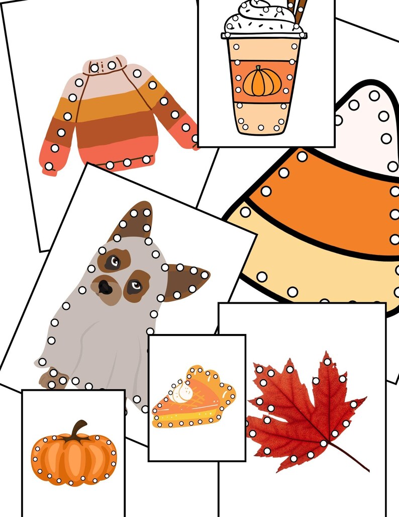Fall Hole Punch Worksheets for Kids - Hand Strength & Fine Motor Skills ...
