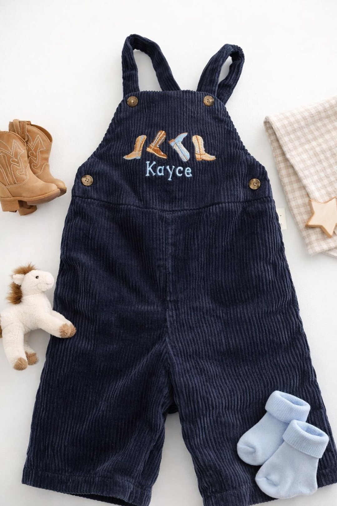 Cowboy Boots Toddler and Baby Corduroy Bib Overall | Boys Rodeo ...