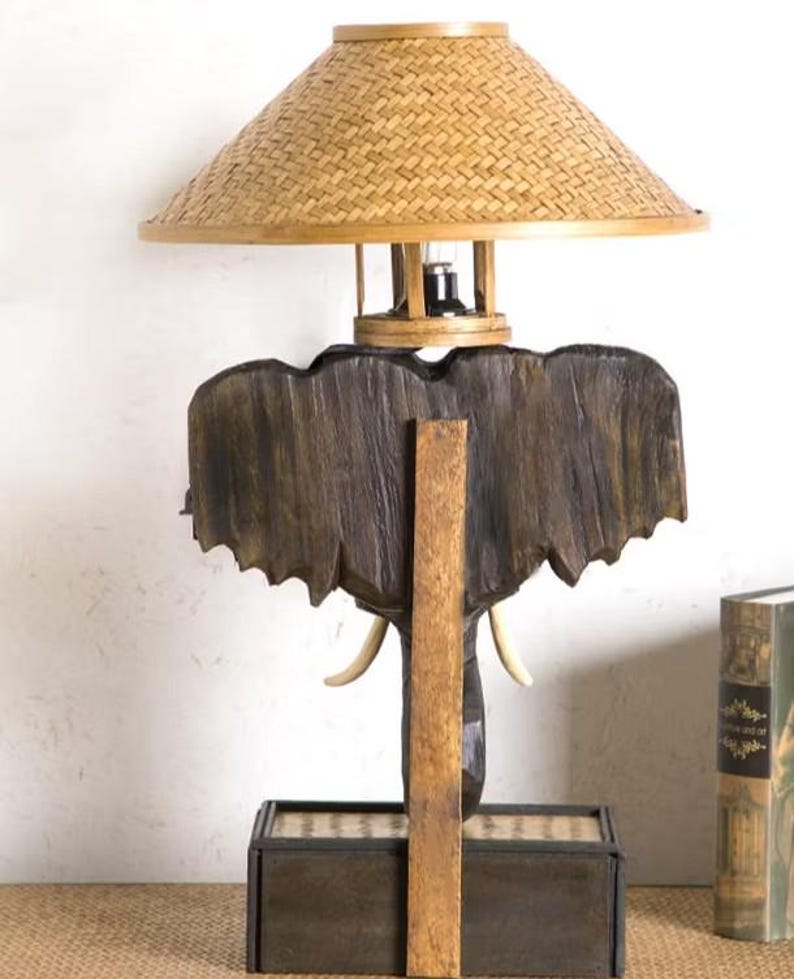 Elephant Table Lamp - Etsy