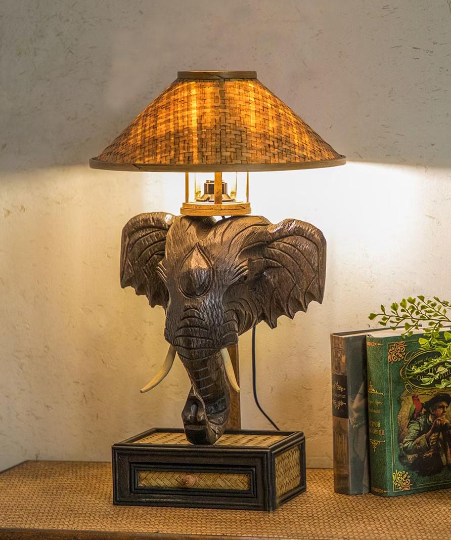 Elephant Table Lamp - Etsy
