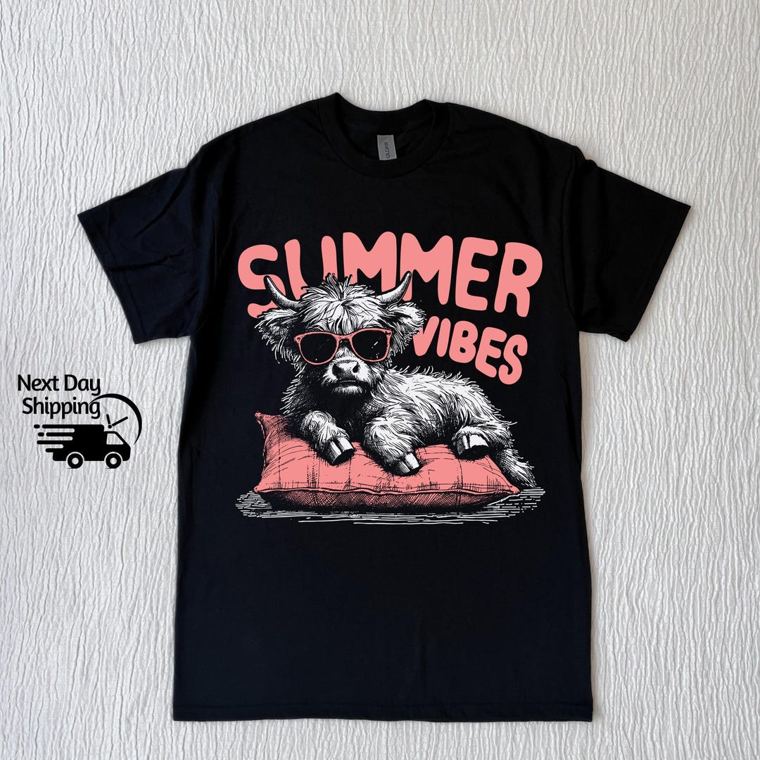 Retro Funny Summer Vibes Cow 90s Graphic Shirt, Vintage Cow Summer ...